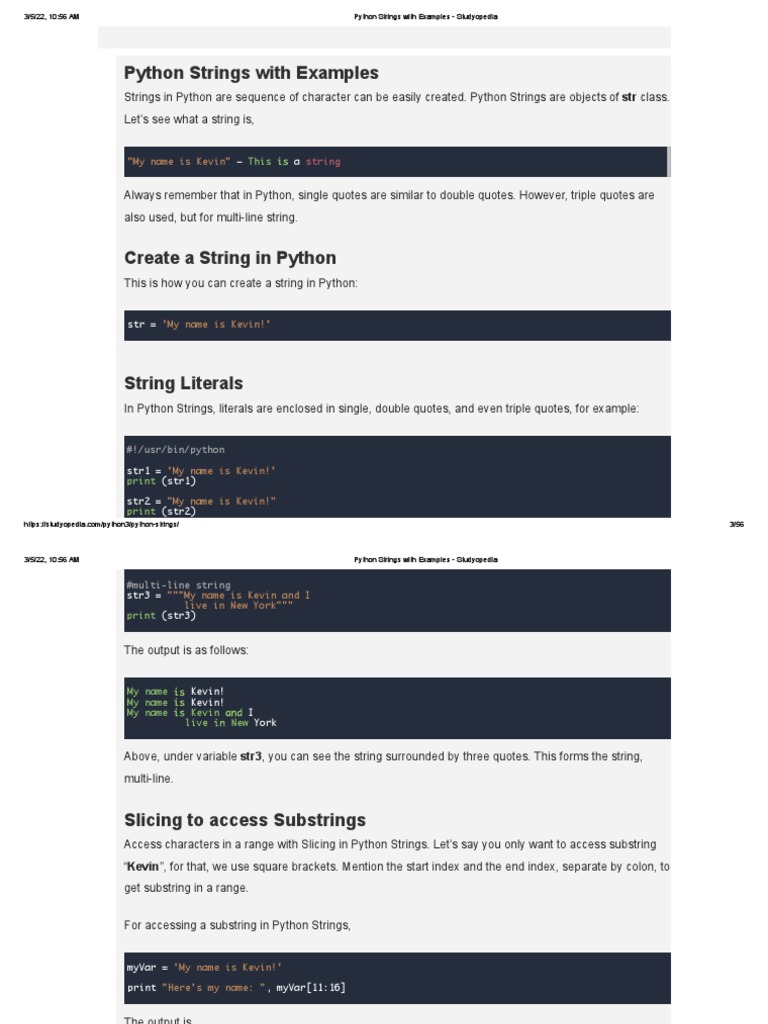 Python Strings | PDF | String (Computer Science) | Letter Case