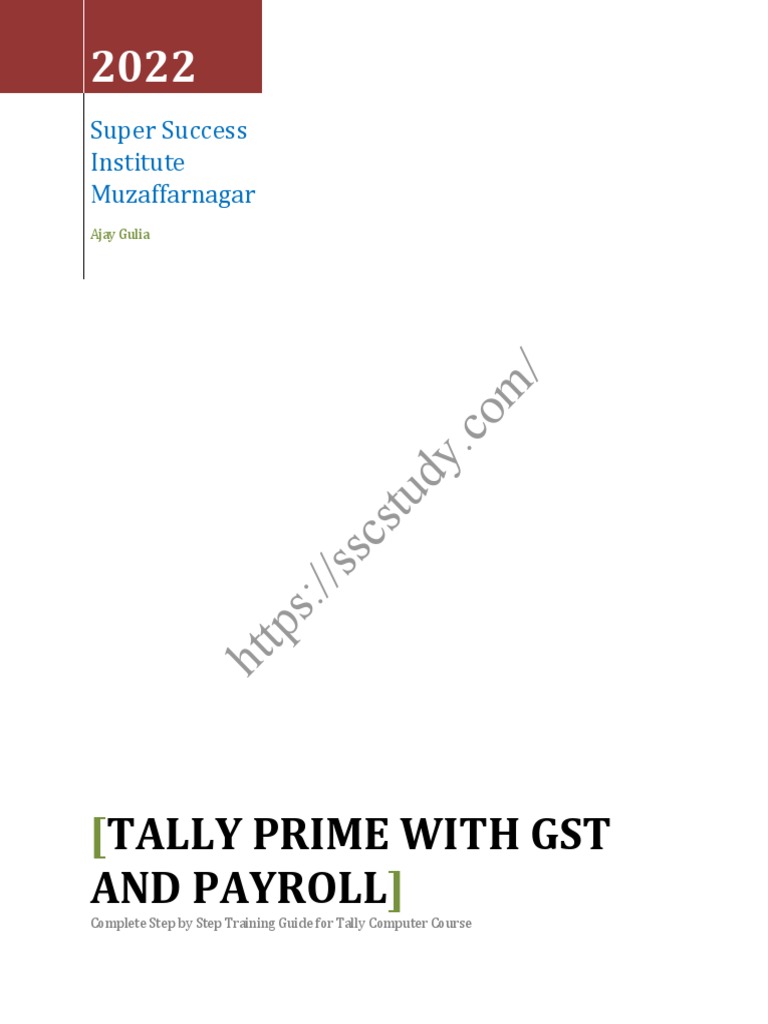 Tally Prime Course Account and Intro | PDF | Debits And Credits | Payments