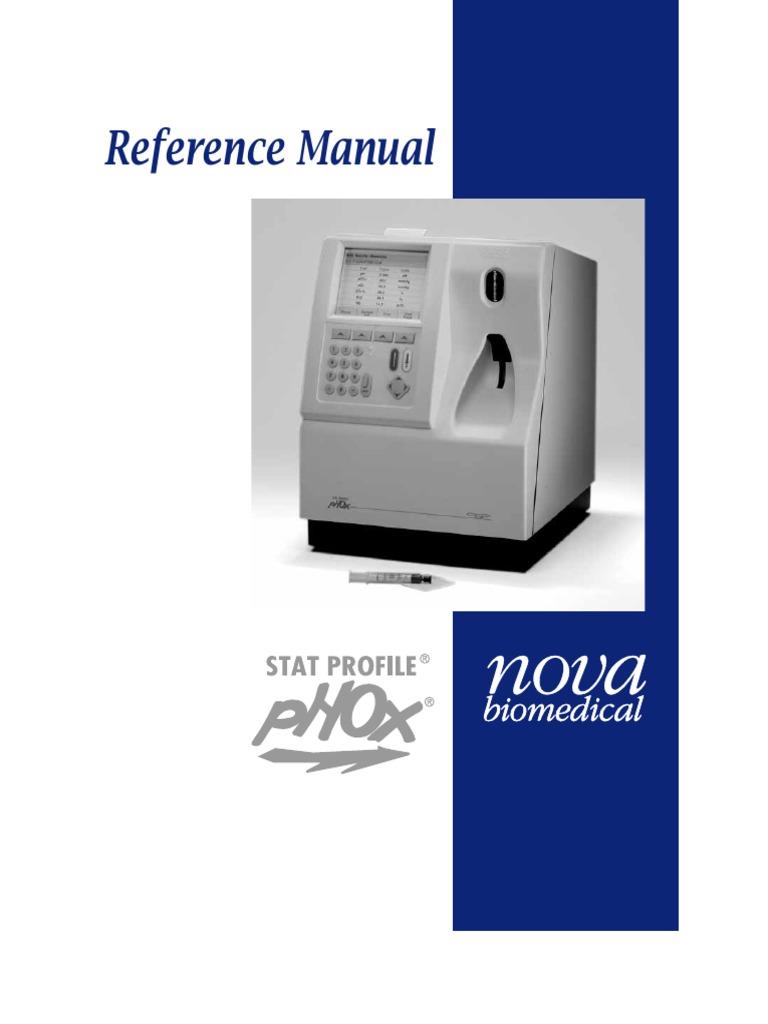 Nova Stat Profile PHOx - Reference Manual | PDF | Hemoglobin