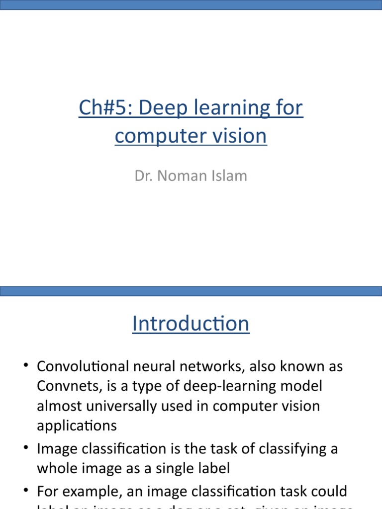 Deep Learning For Computer Vision | PDF | Deep Learning | Computer Vision