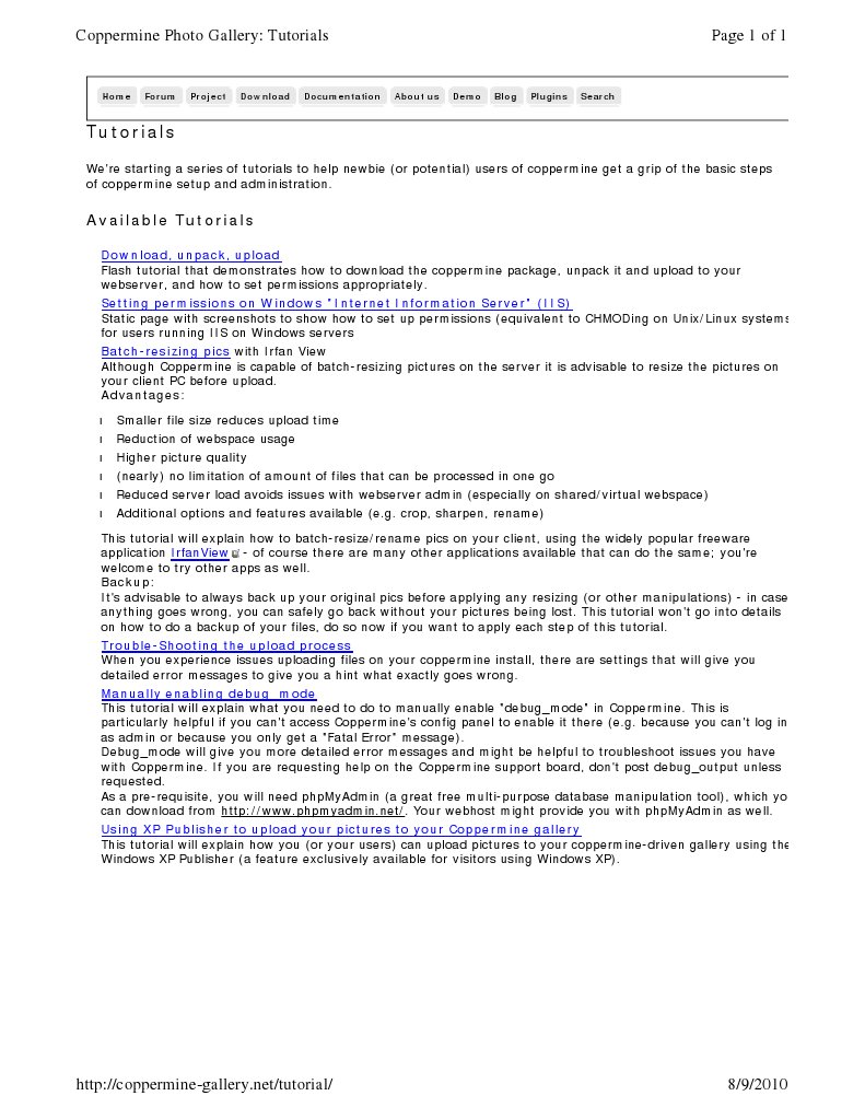 Coppermine-Gallery Net Tutorial | PDF | Internet Information Services ...