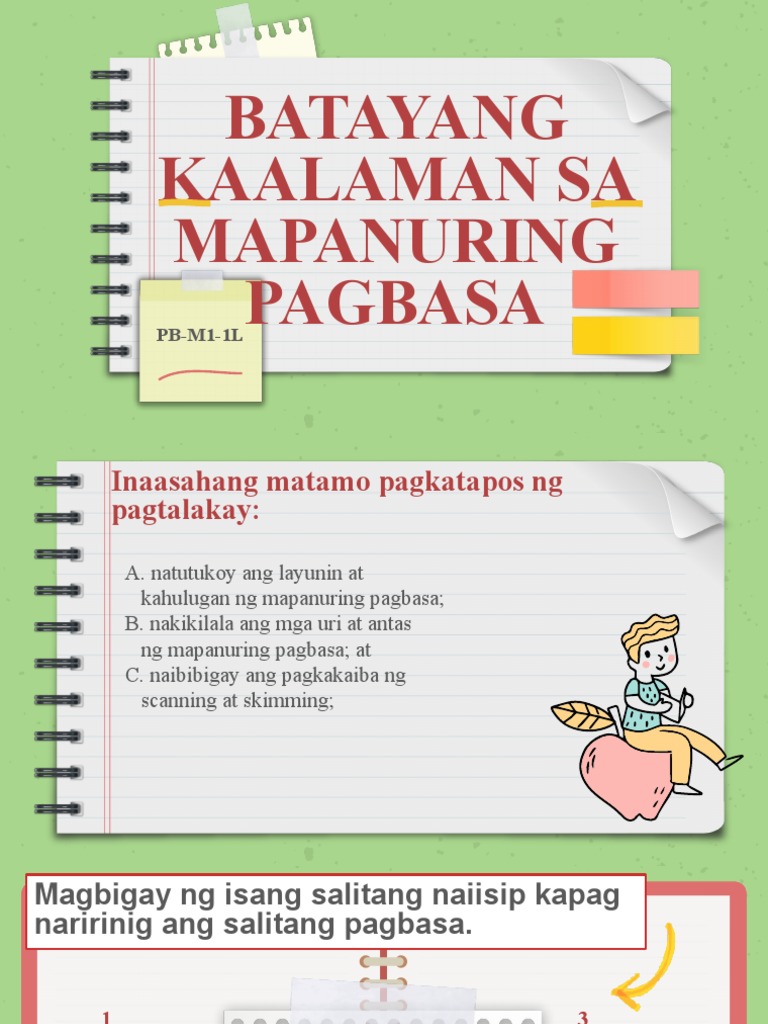 Pagbasa m1 Batayang Kaalaman Sa Mapanuring Pagbasa | PDF