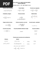 Formulario de Geometria Analitica | PDF | Geometría diferencial | Geometría algebraica