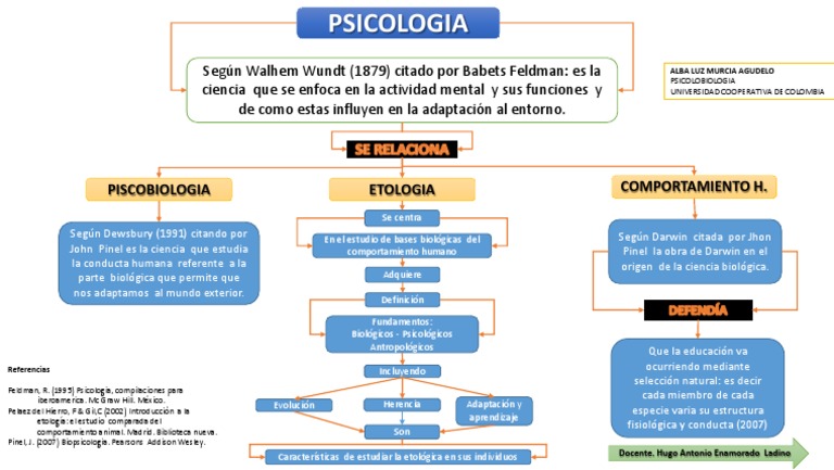 Mapa Conceptual Psicobiologia - Alba Luz Murcia | PDF | Sicología | Etología