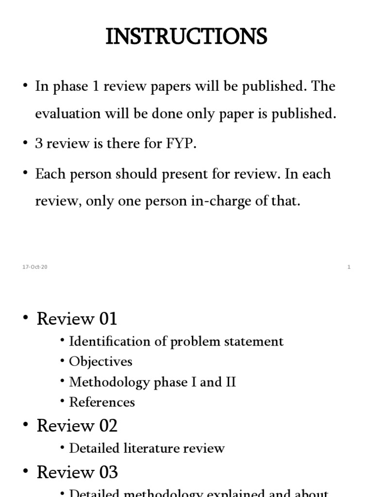 Fyp Instructions & Sample | PDF
