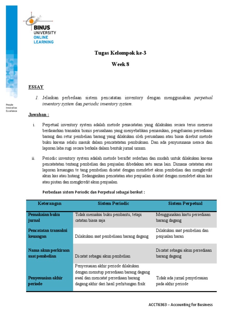 Tugas Kelompok Ke-3 Week 8: Essay | PDF
