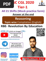 SSC CGL Topic Wise Weightage | PDF