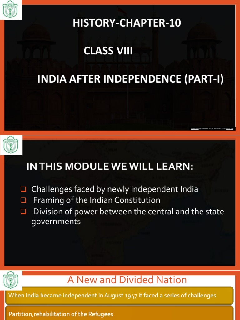 Class 8 PPT1 India After Independence | PDF | Mahatma Gandhi | Suffrage