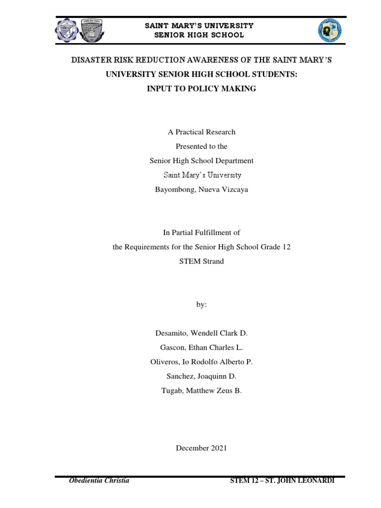 Sample Paper 1 Disaster Risk1 | PDF | Disaster Risk Reduction