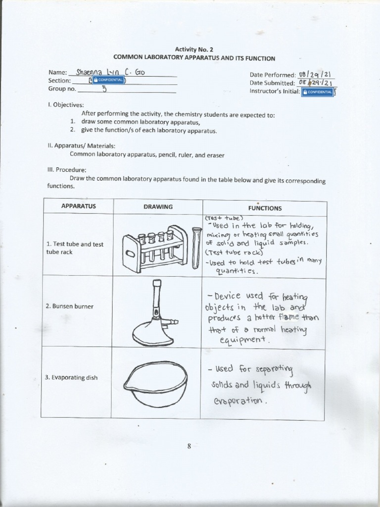 Common Laboratory Apparatus and Its Function | PDF