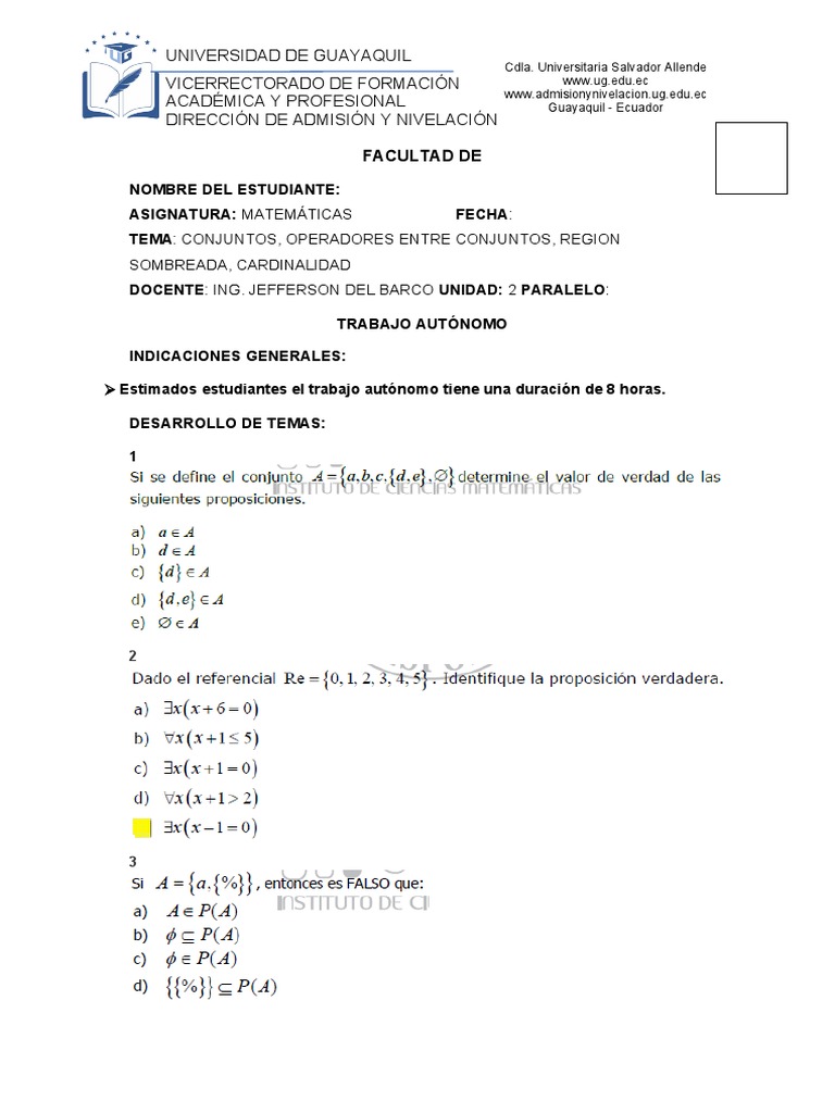 Tarea #1 U2 | PDF | Ecuador