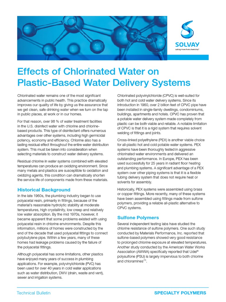 Effects of Chlorinated Water On Plastic Based Water Delivery System by ...