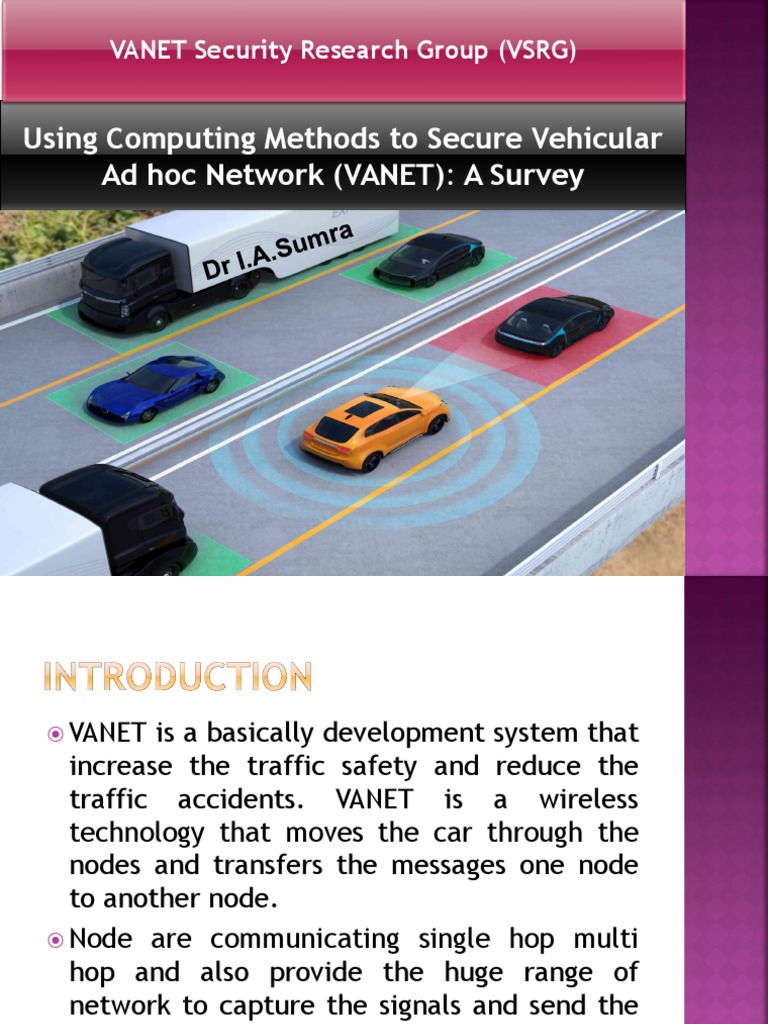 Using Computing Methods To Secure Vehicular Ad Hoc Network (VANET) : A Survey | PDF | Computing ...