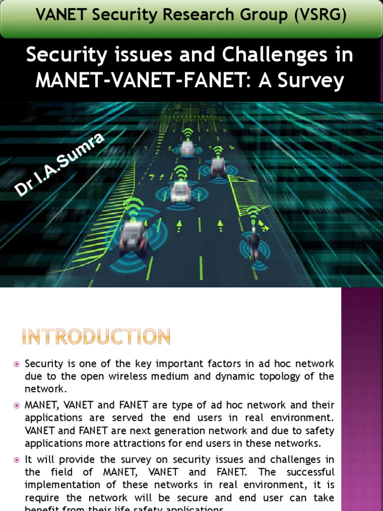 Security Issues And Challenges In Manet Vanet Fanet A Survey Pdf