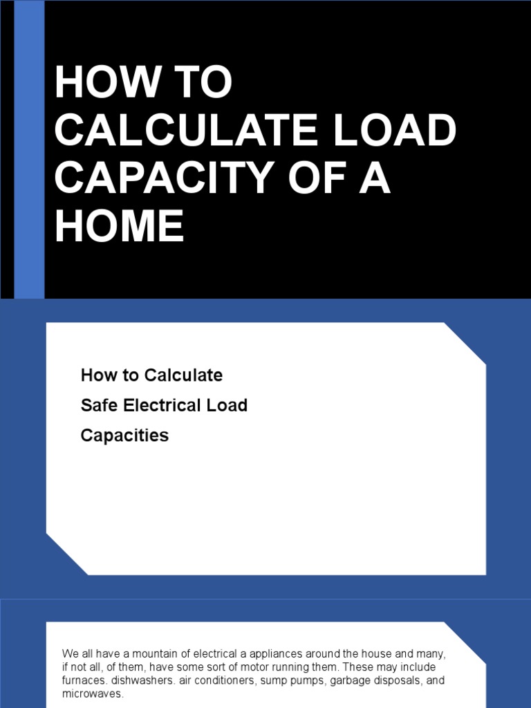 Calculating Home Electrical Load Capacity | PDF | Home Appliance ...