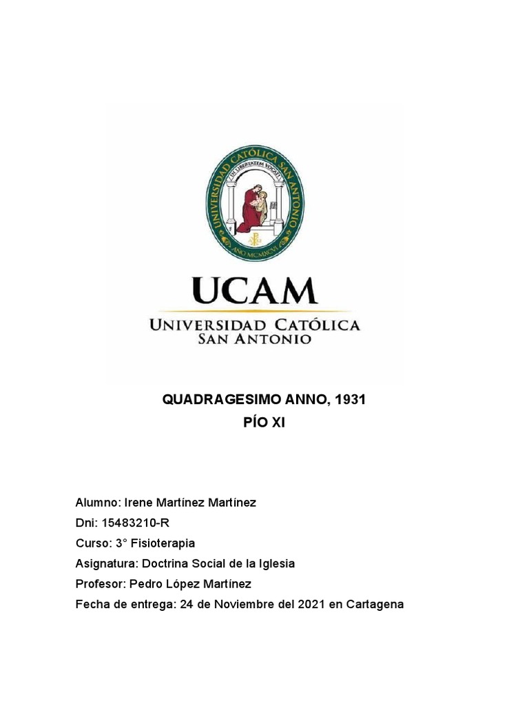 Quadragesimo Anno | PDF