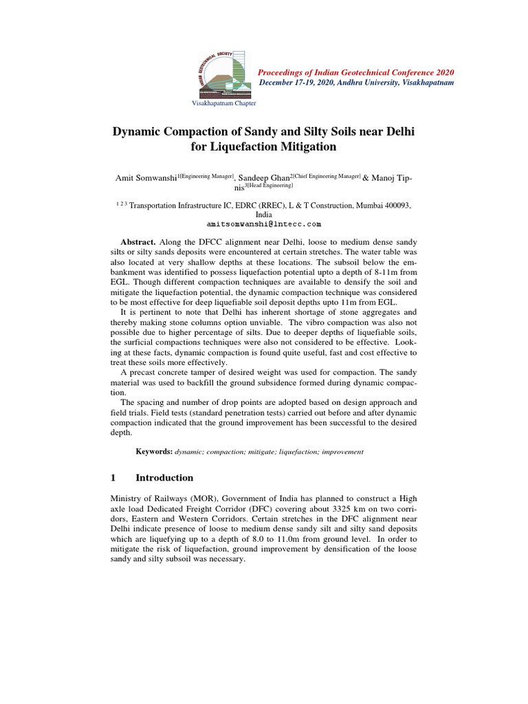 Dynamic Compaction | PDF | Earthquakes | Geotechnical Engineering