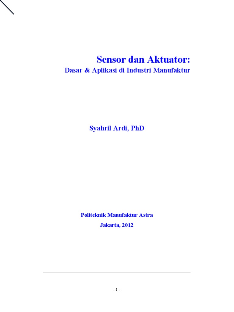Buku Sensor Dan Aktuator | PDF