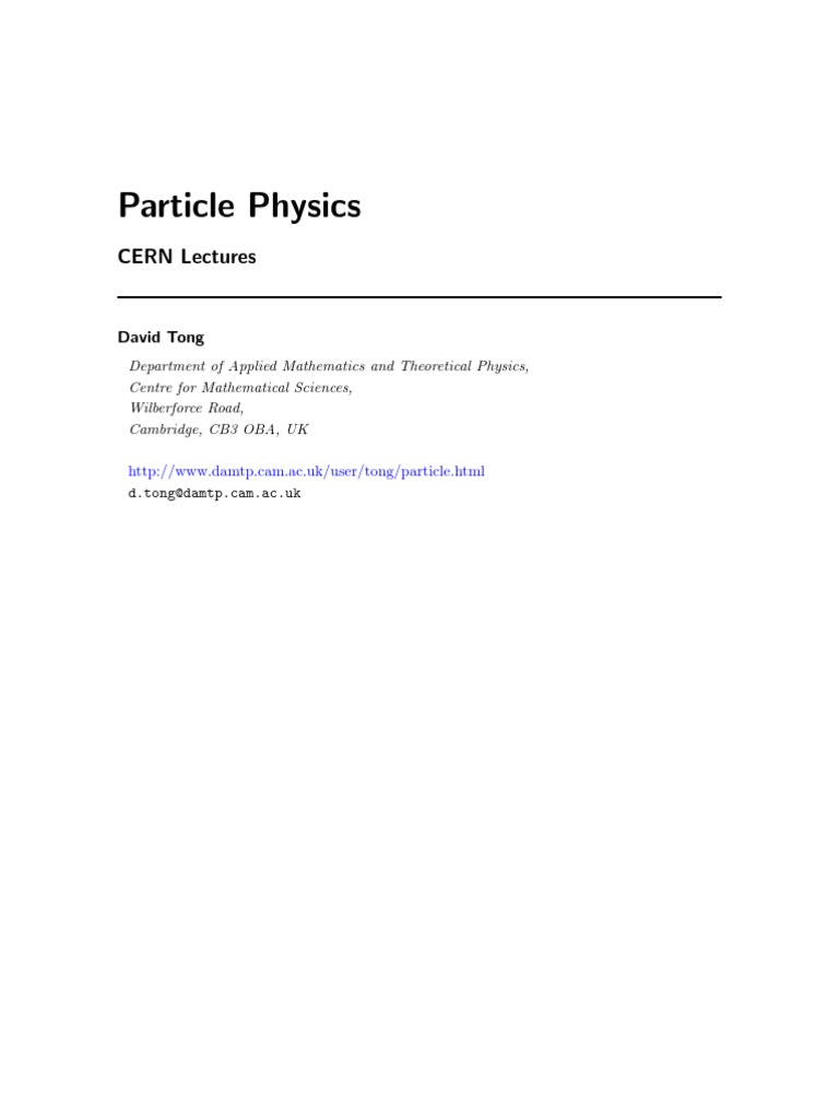 Particle Physics Handbook | PDF | Electronvolt | Proton