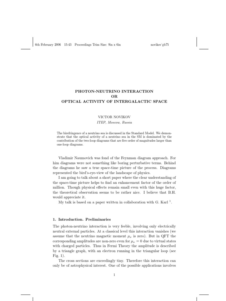 Victor Novikov ITEP, Moscow, Russia | PDF | Polarization (Waves) | Neutrino