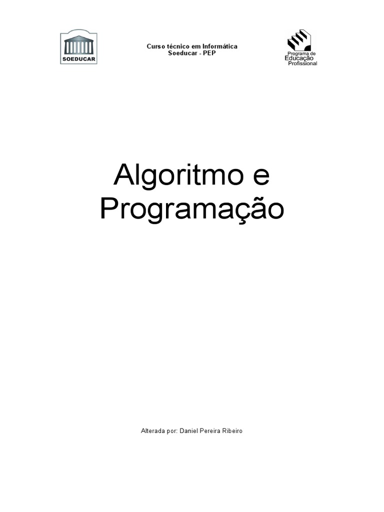 Apostila De Algoritmo E Programação Portugol Pdf Algoritmos