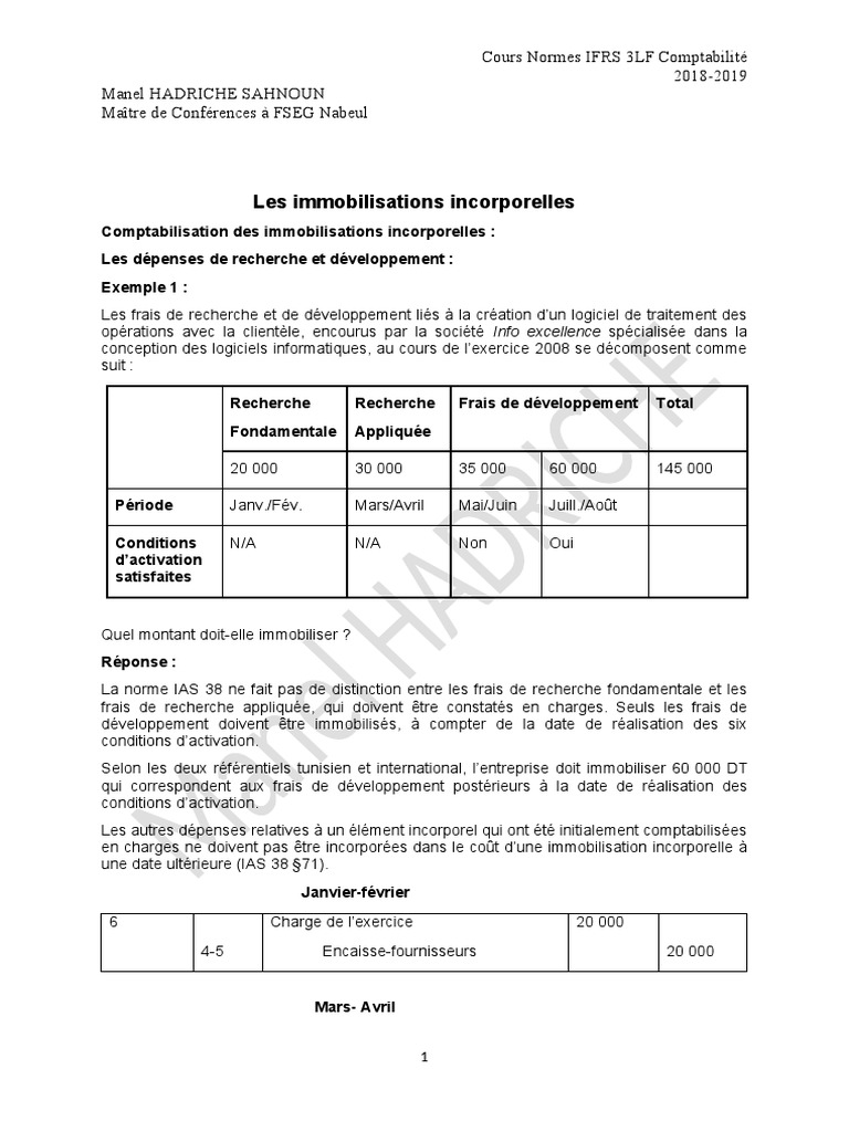 Supll Cours Imob Inco 1 | PDF | Comptabilité | Normes internationales d'information financière