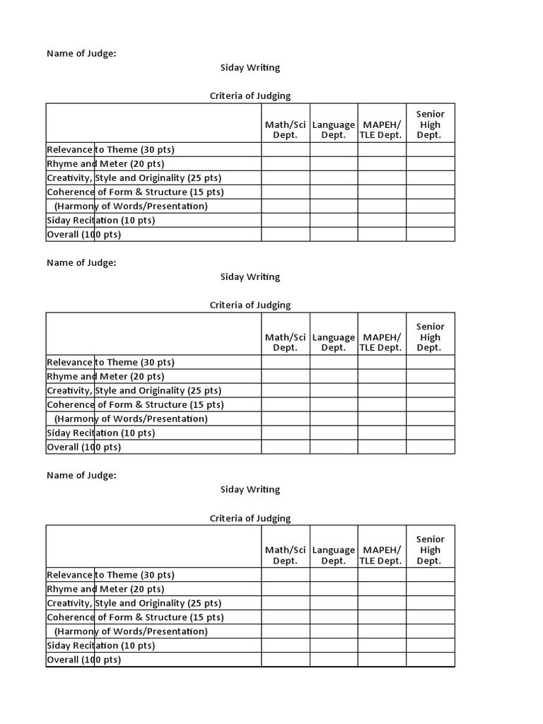 Criteria PDF