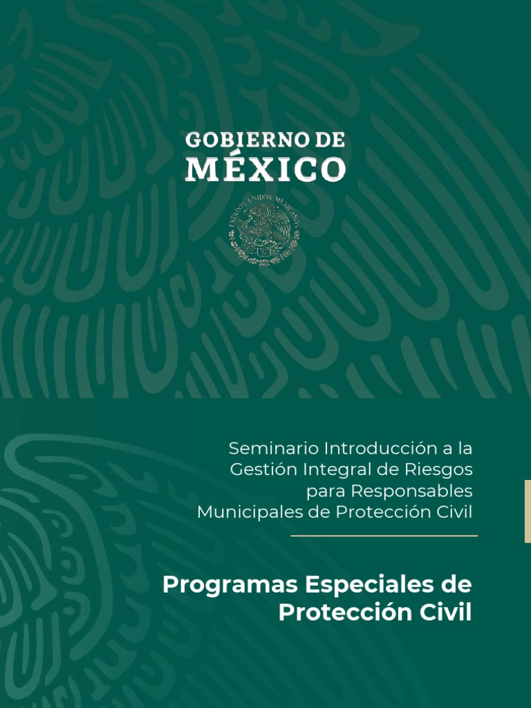Programas Especiales de Protecci N Civil | PDF | Defensa Civil | Riesgo
