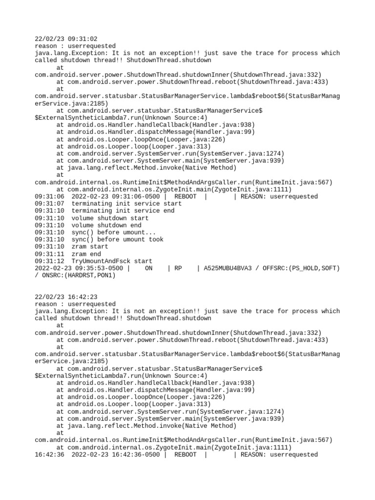 Power Off Reset Reason Backup | PDF | Java (Programming Language) | Product Development
