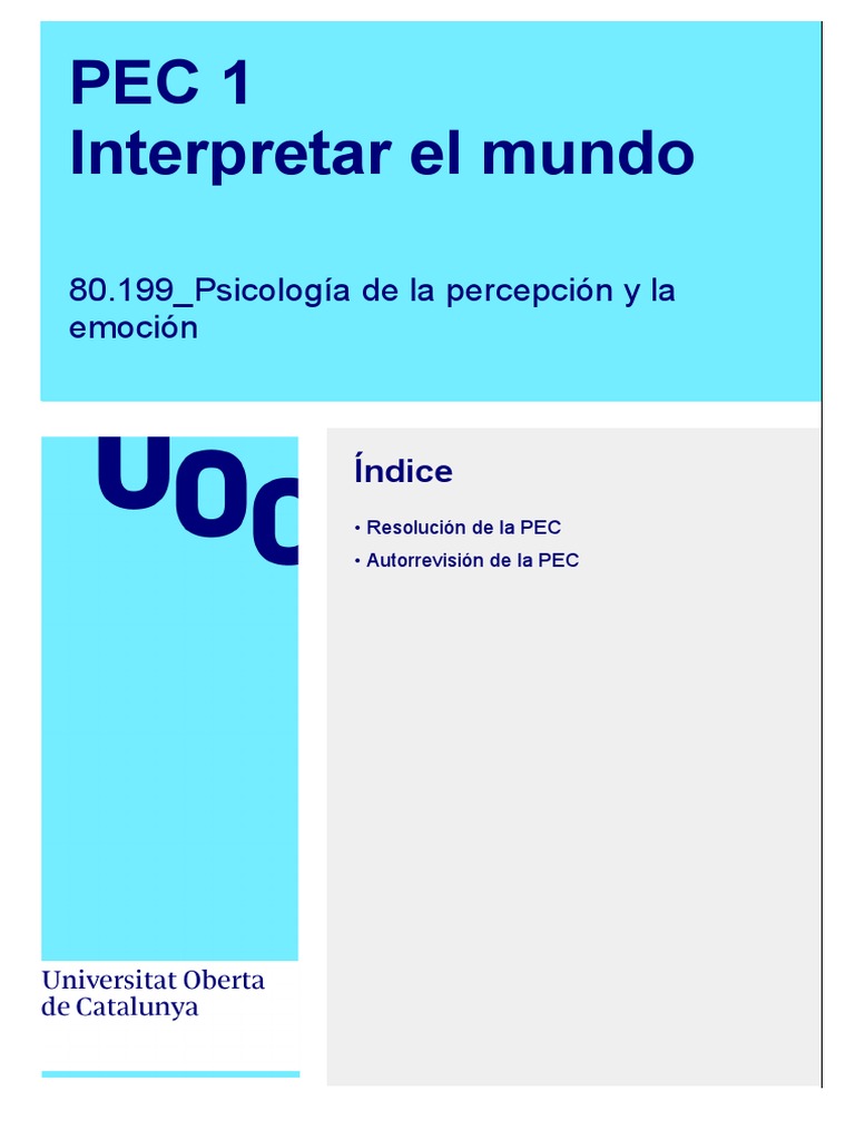 PEC1 Interpretar El Mundo Plantilla | PDF