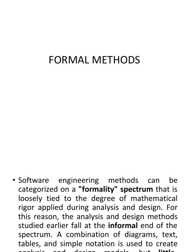 Understanding Formal Methods in Software Engineering | PDF | Formal ...