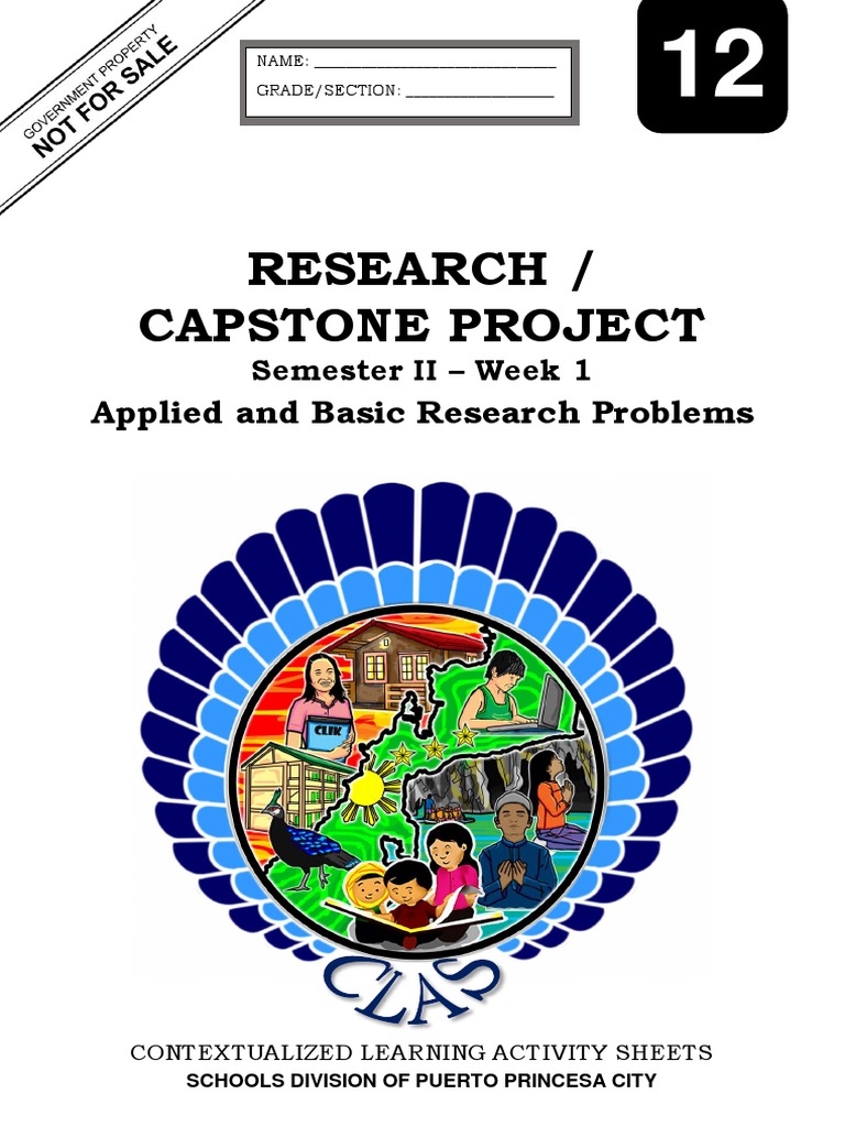 Research / Capstone Project: Applied and Basic Research Problems | PDF ...