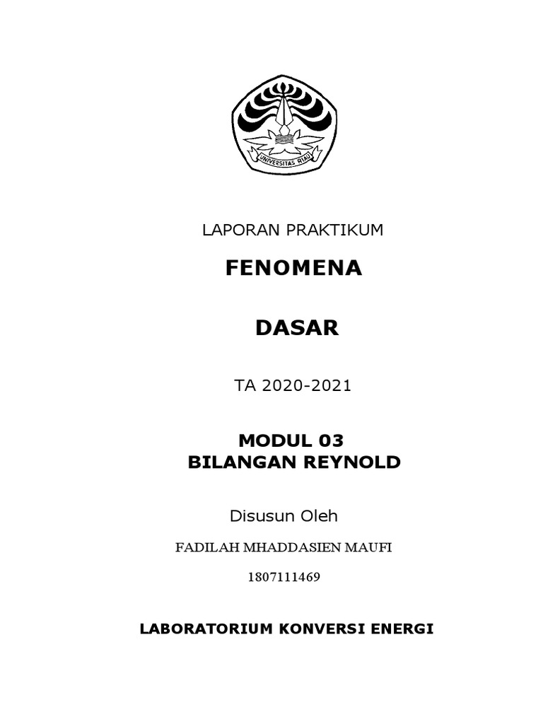 Tabel Bilangan Reynold Praktikum | PDF