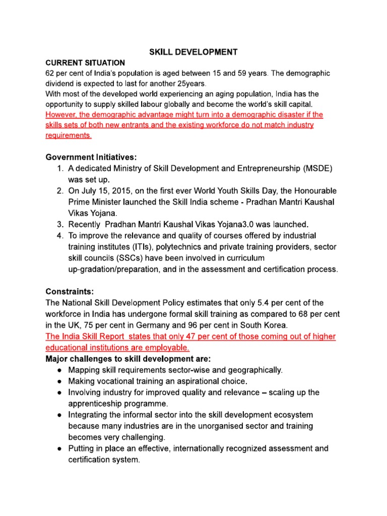 Skill Development | PDF