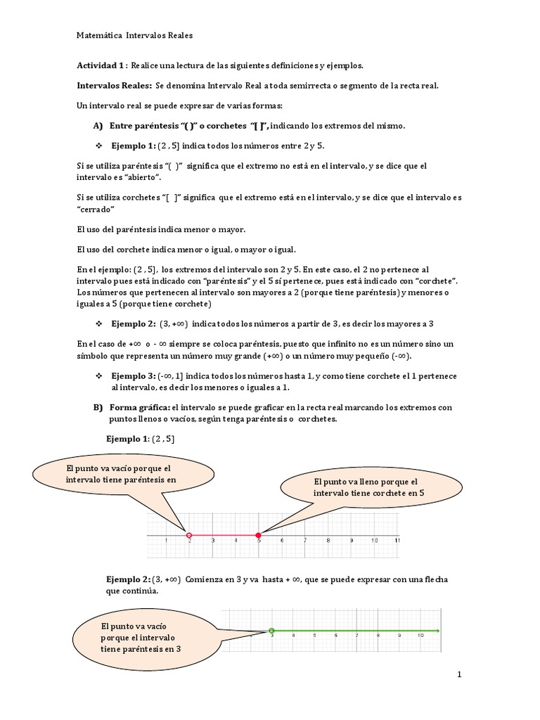 Intervalos Reales | PDF | Intervalo (Matemáticas) | Soporte
