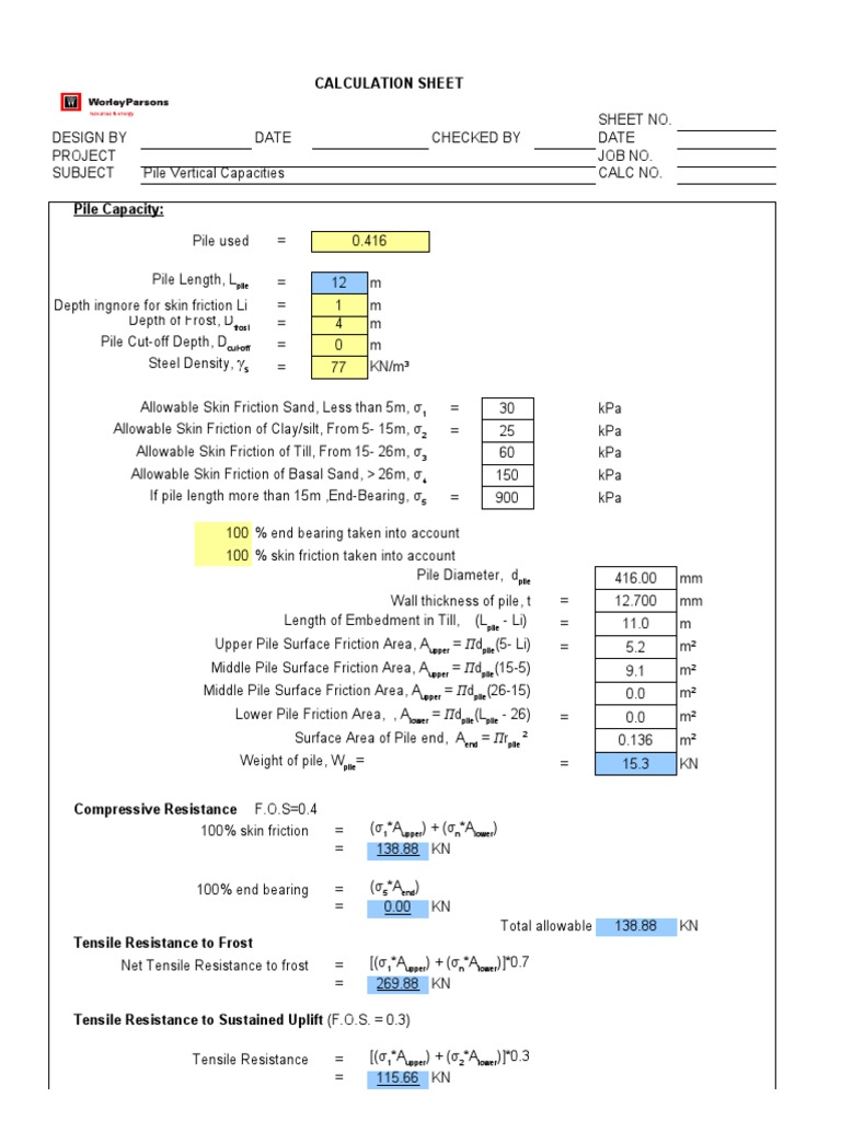 Pile Design | PDF | Deep Foundation | Friction