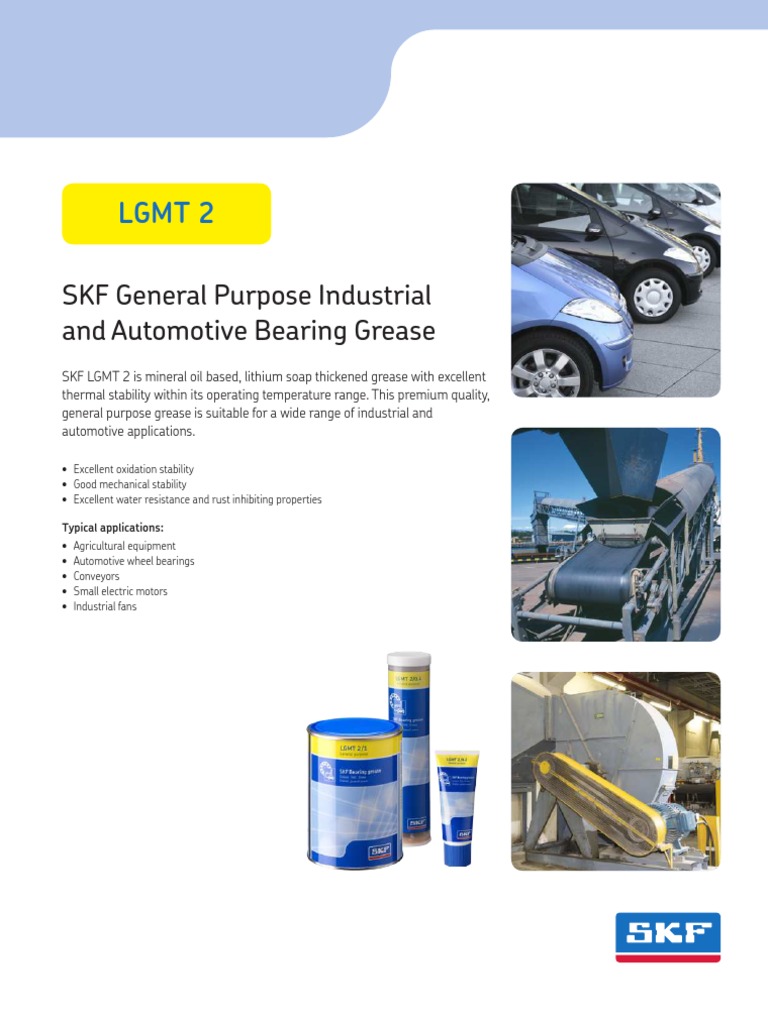 SKF LGMT-2 Data Sheet | PDF | Materials | Chemistry