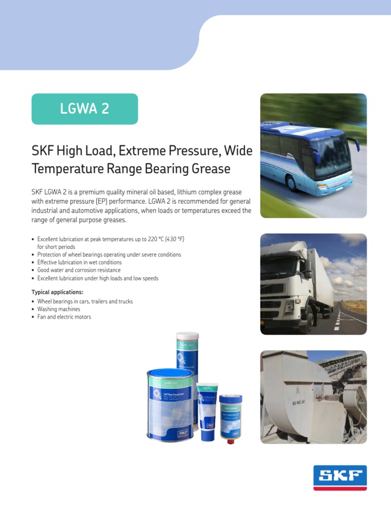 SKF Lgwa-2-Data Sheet | PDF | Materials | Chemistry