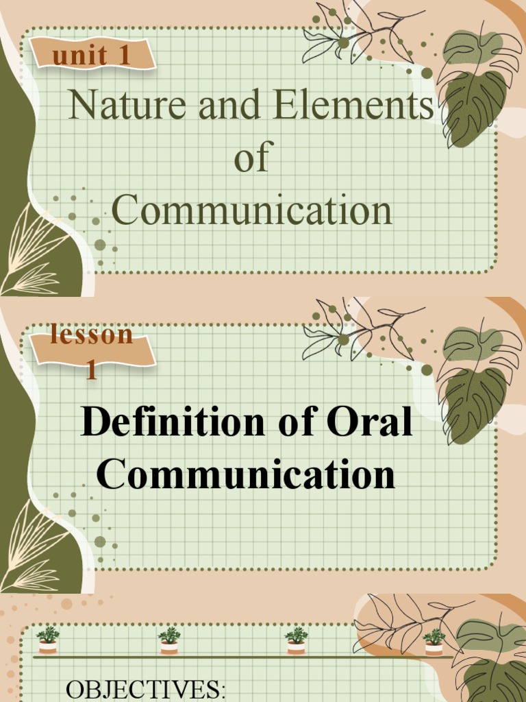 Oral Communication Basics | PDF