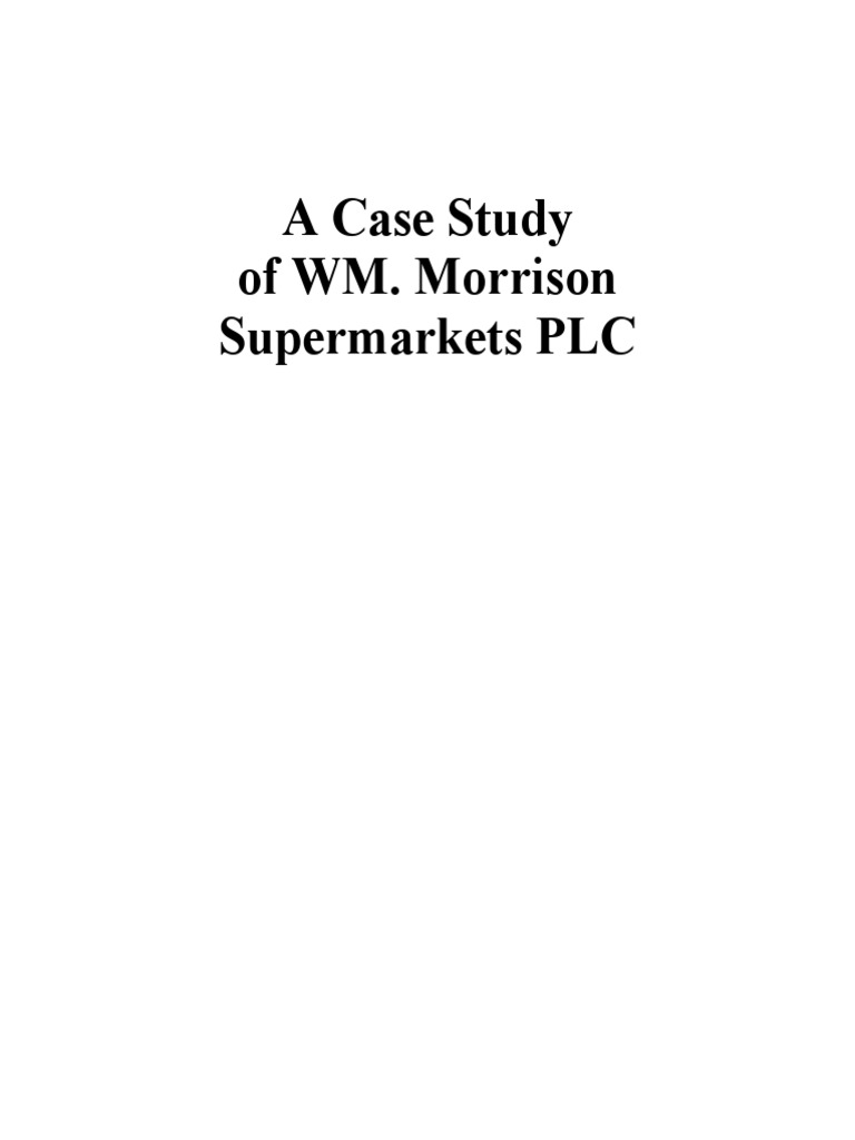Case Study Analysis | PDF | Strategic Management | Supermarket