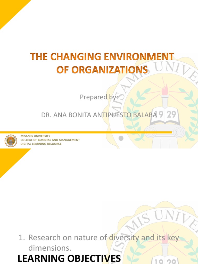 Module 1.2 The Changing Environment of Organizations | PDF | Action ...