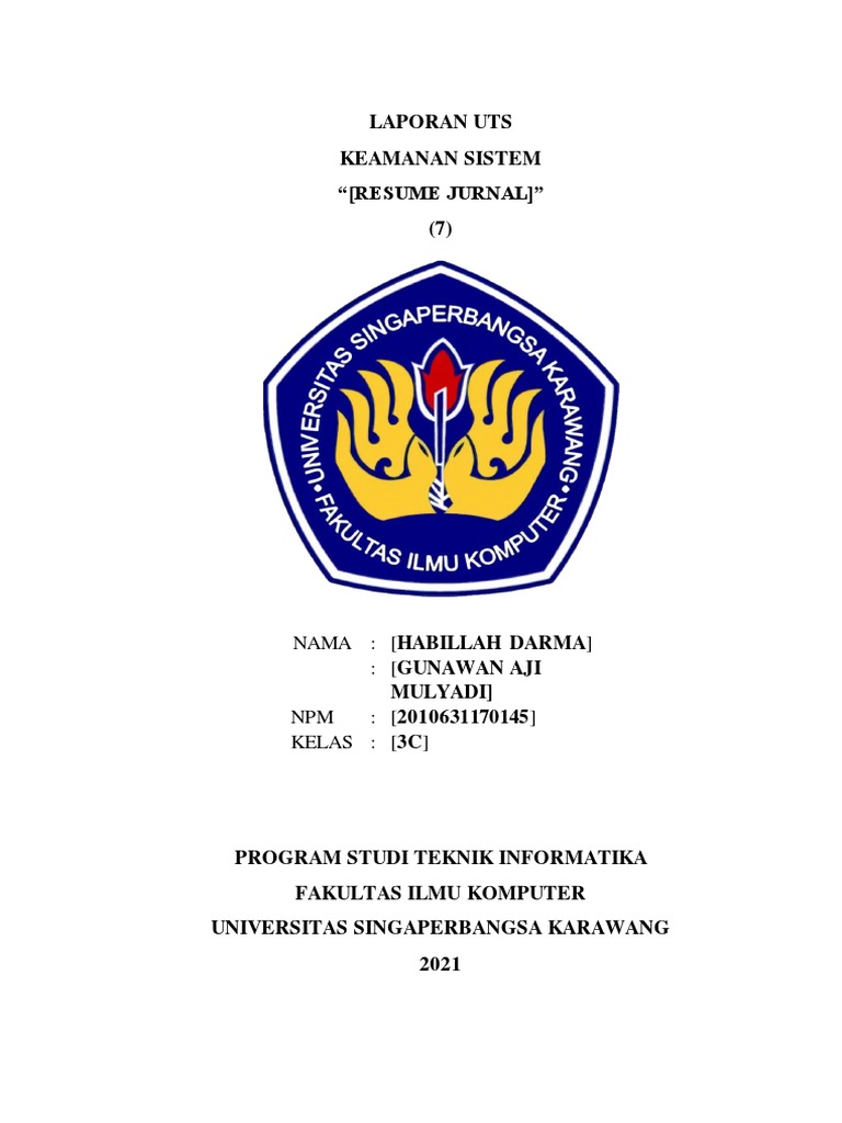 Laporan Uts Keamanan Sistem Jurnal | PDF