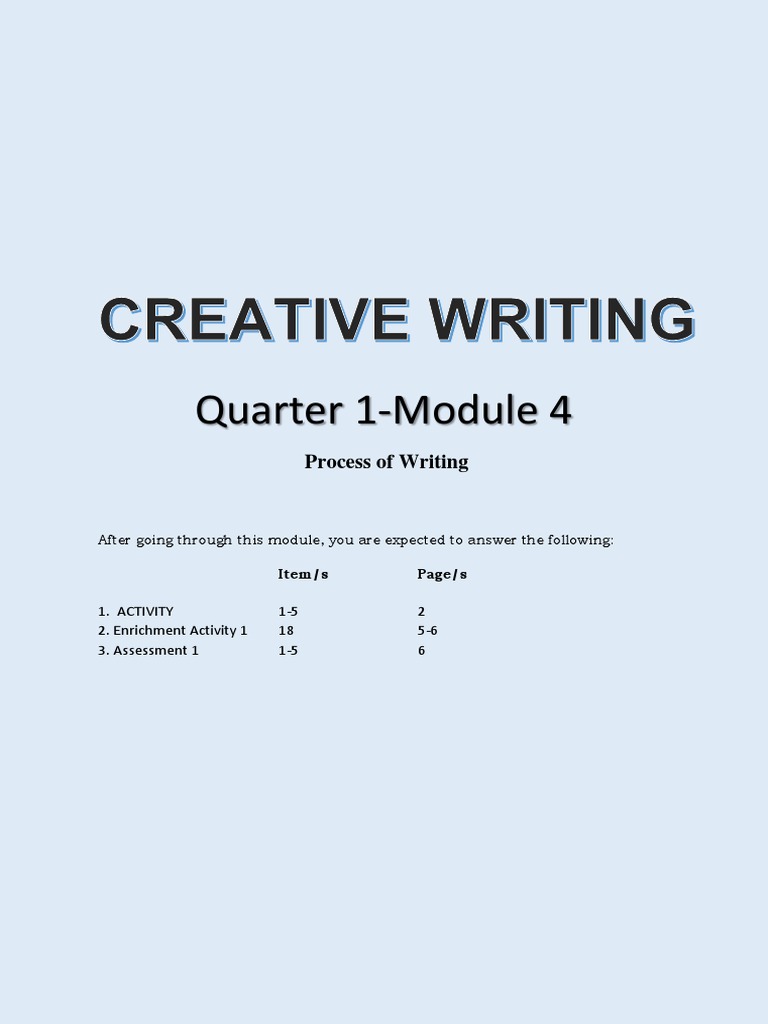 Creative Nonfiction Module 4 Week 4 | PDF | Writers | Narrative