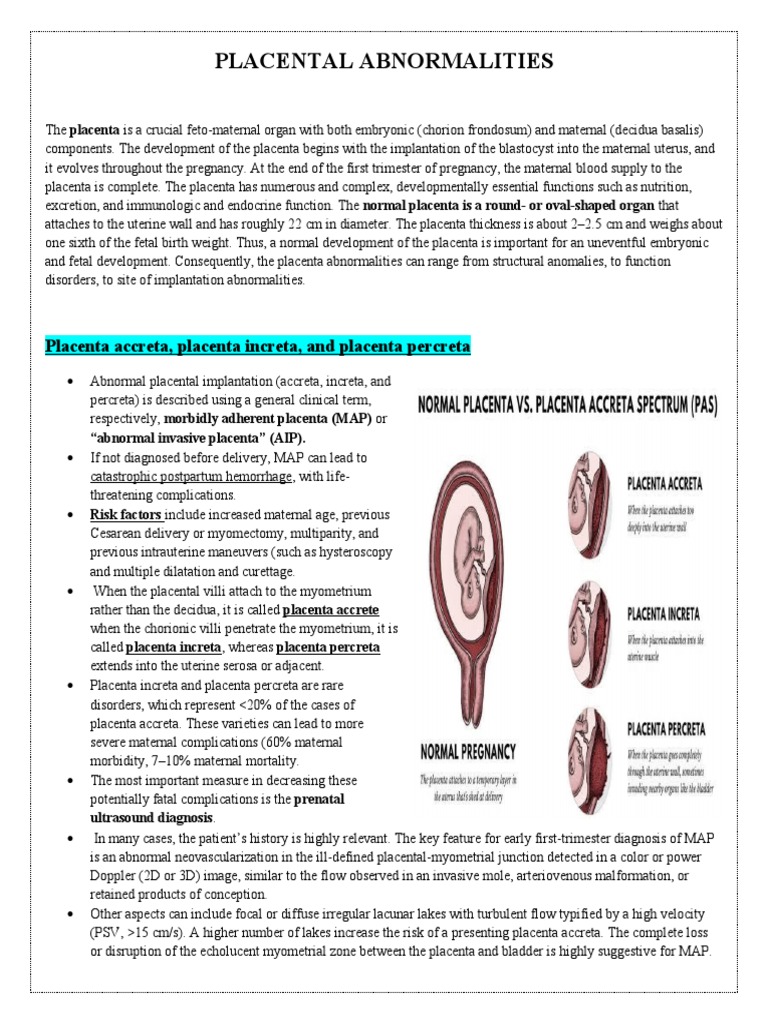 Placental Abnormalities | PDF | Placenta | Childbirth