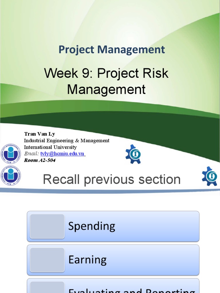 Week 9 - Project Risk Management | PDF | Risk | Risk Management