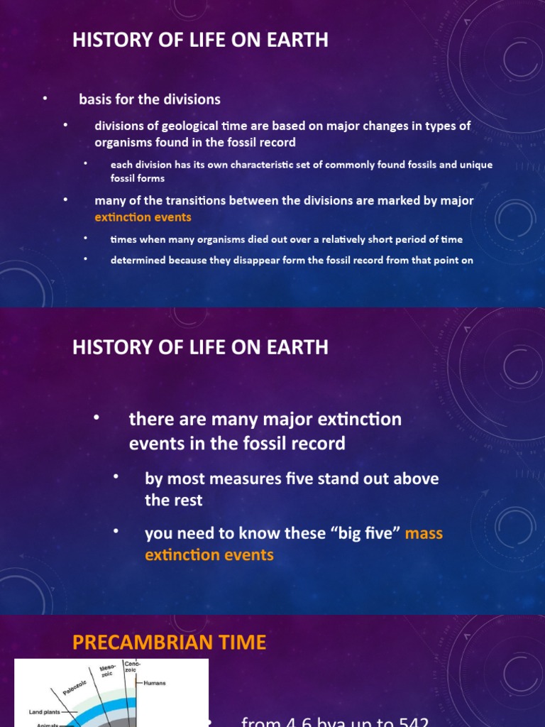 Major Eras in Earth's Life History | PDF | Geologic Time Scale ...