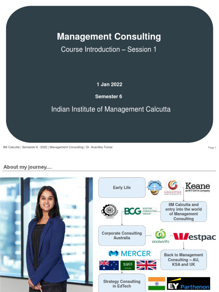 Management Consulting: Course Introduction - Session 1 | PDF ...