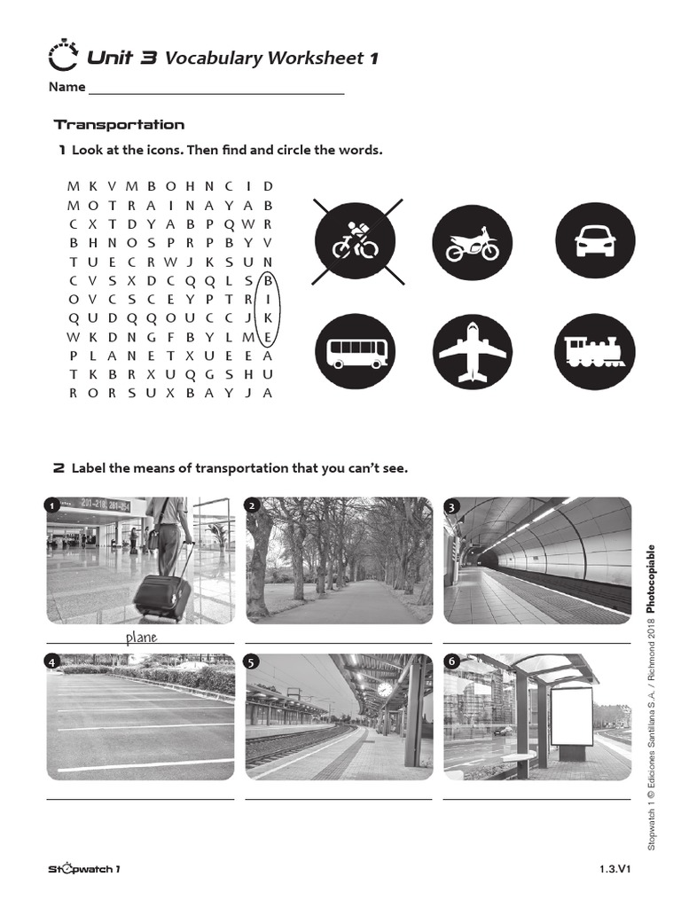 Vocabulary Worksheet: Unit 3 1 | PDF | Science & Mathematics