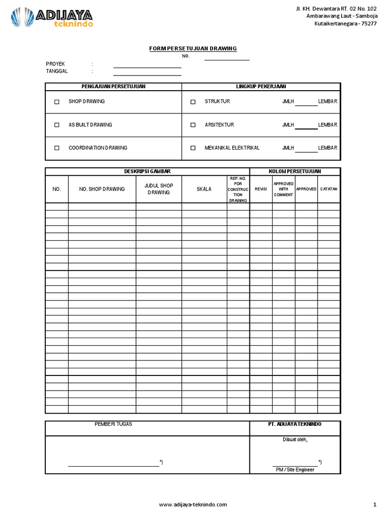 Form Approval Drawing | PDF