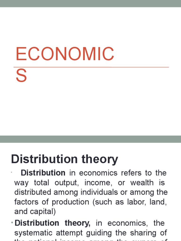 ECO 5 Theory of Distribution | PDF | Wage | Labour Economics